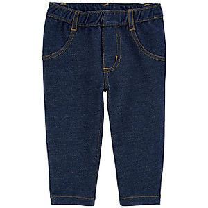 Carter's Baby Girls' Denim Jeggings (18 Months, Blue)