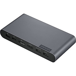 Lenovo Docking Station USB-C Universal Business Dock – Dual Display (1 DP 1.4 & 1 HDMI 2.0) – 65W Charging for Laptop (90W Power Adapter Included) – 3X USB-A & 2X USB-C Ports – Windows Compatible