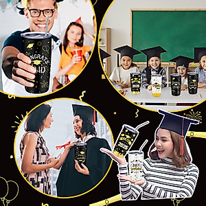 Ovveroche 8 Pack 2025 Graduation Gifts 20oz Graduation Tumblers with Lids Straws Brushes, Stainless Steel Insulated Coffee Mug Graduation Keepsake Grad Gift Graduation Party Supplies