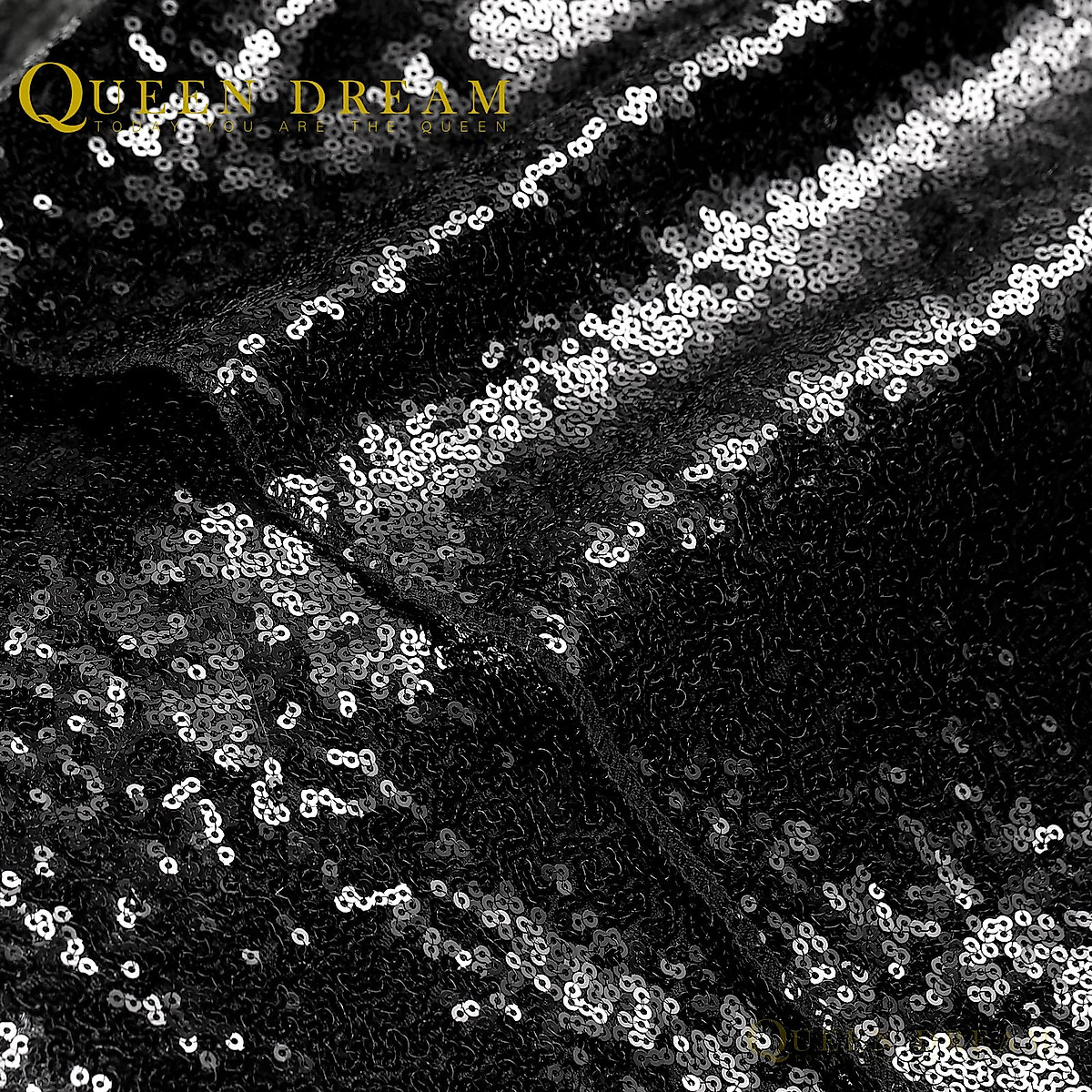 Black Sequin Backdrop 4 Panels 2FTx8FT Halloween Backdrop Curtains Party Backdrop Wedding Baby Shower Decoration