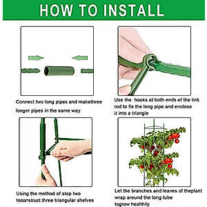 3 Packs Tomato Cages Plant Cages Deformable Up to 48inch Garden Tomato Stakes Vegetable Trellis, Plant Supports Tomato Trellis for Vertical Climbing Plants Flowers Fruits