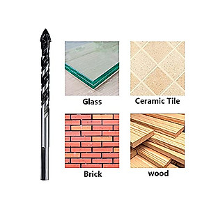 GOONSDS Drill Bit for Tile,Concrete, Brick, Glass, Plastic and Wood 10Pcs,Diameter 10mm