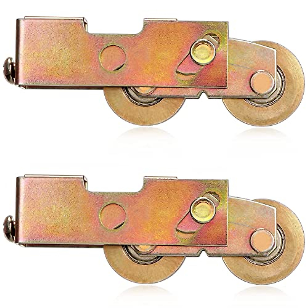 Sliding Patio Door Rollers 1-1/4 Inch Sliding Door Tandem Roller Assembly Sliding Glass Door Rollers Replacement Sliding Door Wheel Replacement, for Sliding Glass Door Screen Door Gate Window (2 Pack)