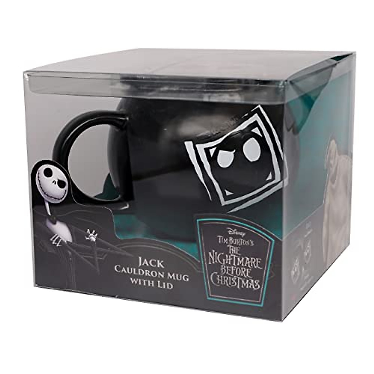 Nightmare Before Christmas NBC Jack Cauldron Mug with Cover, Black