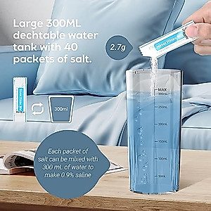 Nasal Irrigation System - 𝐘𝐄𝐒𝐏𝐎𝐖 Electric Neti Pot Nose Cleaner - Sinus Rinse Machine with 𝟒 𝐌𝐨𝐝𝐞𝐬 for Nose Wash - Nasal Irrigator with 𝟒𝟎 Packets Saline for Sinus Flush and Relief