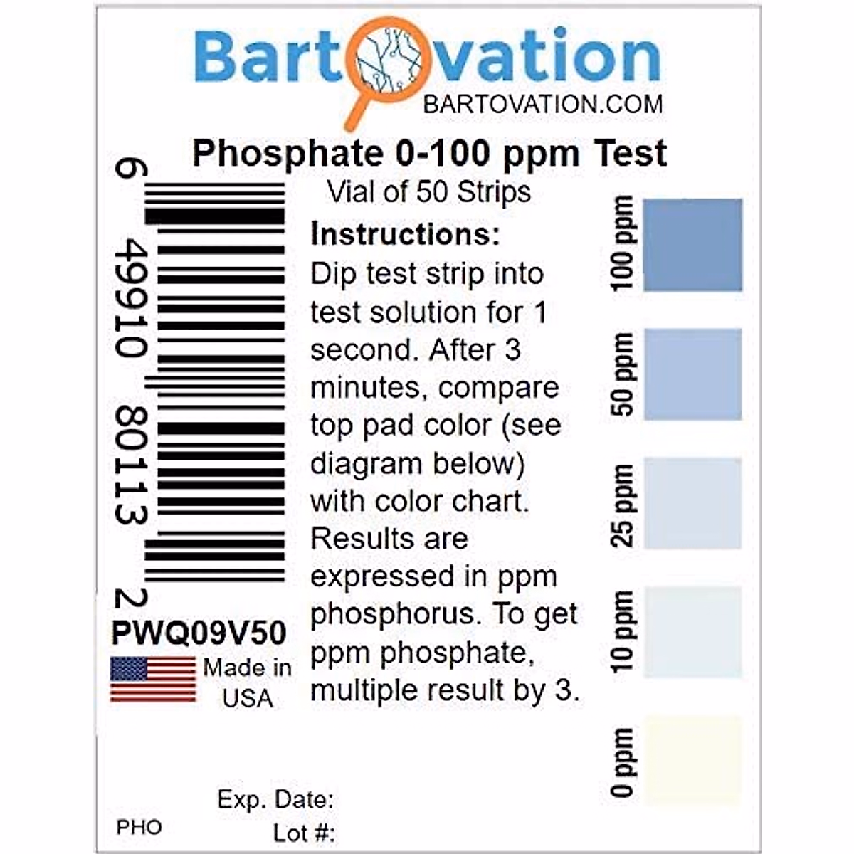 Phosphorous/Phosphate & Nitrite/Nitrate Test Strips