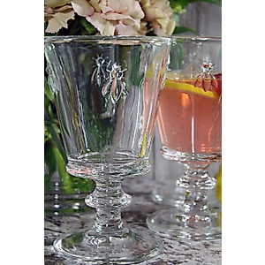 La Rochere Napoleon Bee 12 oz Wine Tasting Glasses - Set of 6. Iconic French Wine Glasses w/ the French Bee Embossed Design
