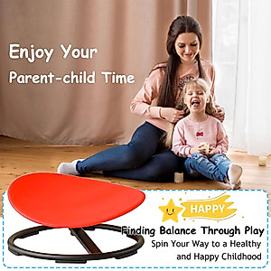 Kids Sensory Chair for Autism Kids Swivel Chair,Kids Sit and Spin Sensory Chair,Sensory Toy Chair,Carousel Spin Sensory Chair for Kids,Metal Base Non-Slip Wobble Chair Sitting Comfortably