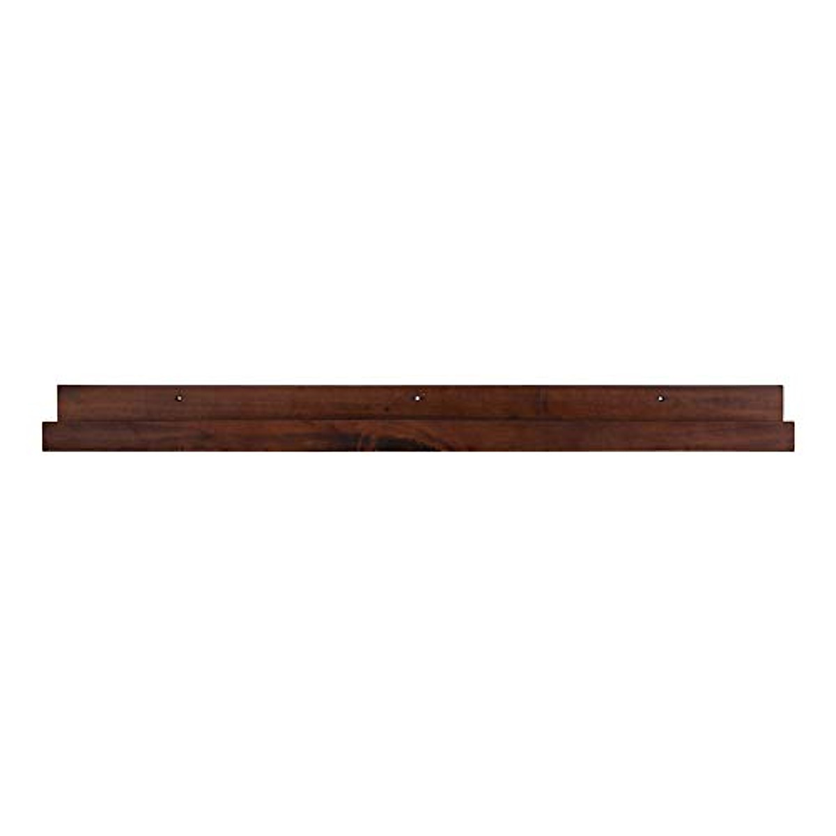 Kate and Laurel Levie Modern Floating Wall Shelf Picture Frame Holder Ledge, Dark Walnut Brown