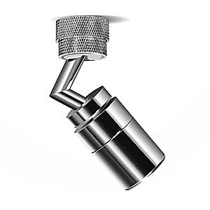 Universal Splash Filter Faucet Aerator - 720 Degree Swivel Sink Faucet Extender, Faucet Sprayer Attachment for Bathroom Face Washing, Gargle & Eye Flush Adapter
