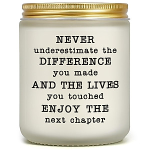 Goodbye Gifts for Coworkers, Retirement Gifts for Women, Going Away Farewell Moving Away Gifts for Friends Teachers, Birthday Thanksgiving Christmas Gifts, Lavender Candle