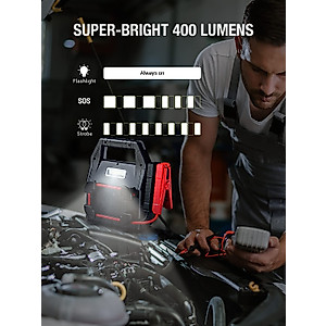 YESPER 12V/24V Car Jump Starter, 6000A Peak 4.1 lbs Portable Jump Starter Battery Pack 42000mAh Battery Booster Pack (Up to All Gas/Diesel Engine) Jumper Box with LED Screen…