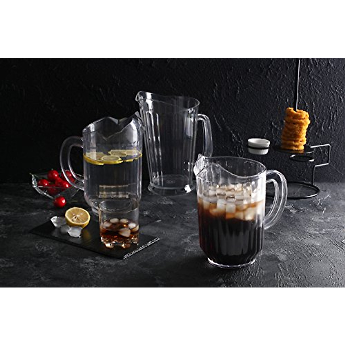 New Star Foodservice 46144 Polycarbonate Plastic Tapered Style Restaurant Water Pitcher, 60-Ounce, Clear