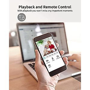 BJS 1080P Indoor Camera for Child/Elder/Nanny/Pet, Home Camera with Infrared Night Vision and 2-Way Storage, Motion and Sound Detection, White (BM-A-2)