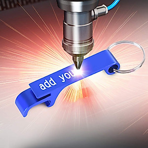 60pcs Personalized Bottle Opener Keychain Custom Aluminum Beer Can Opener Engraved Any Text Logo Wedding Favors, Church Giveaways, Brewery, Hotel, Restaurant, Anniversaries, Party Gift