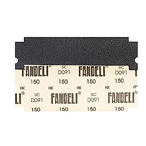 Fandeli | Multi-Purpose Sanding Paper | Grit 150 | 25 Sheets of 4-1/4'' x 11'' | Perfect for Sanding Drywall | Hand Sanding | Orbital Sanders