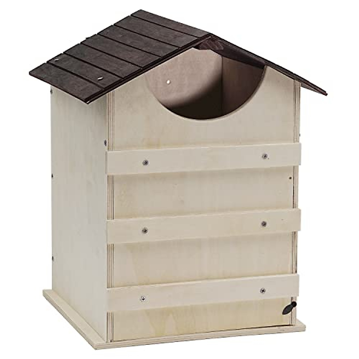 2 Pack Owl House, Wooden Large Size Owl Nesting Box for Screech Owl, Saw Whet Owl, Barn Owl, Barred Owl, Extra Durable with Wood shavings and mounting Parts, Quick and Easy Assembly Required