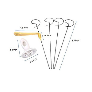 2 Set Tornado Spiral Potato Cutter Manual Slicer, Fry Vegetable Spiralizer Chips Maker with 4 stainless steel Sticks