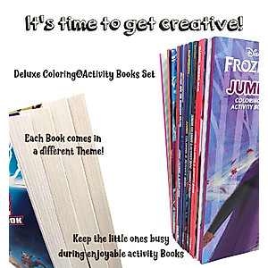 Marvel Superheroes Avengers, Spiderman Ultimate Fun Arts Crafts Coloring and Activity Sticker Books Gift Set, Perforated Paper - Healthy Educational Play, for Kids Girls Boys Toddlers