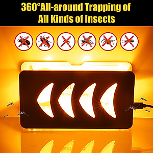 2 Pack Flea Traps for Inside Your Home, Flea Trap with Adjustable Light Modes & 4 Flying Insect Trap Sticky Refill Discs, Pest Trapper for Fleas, Flies, Mosquitoes
