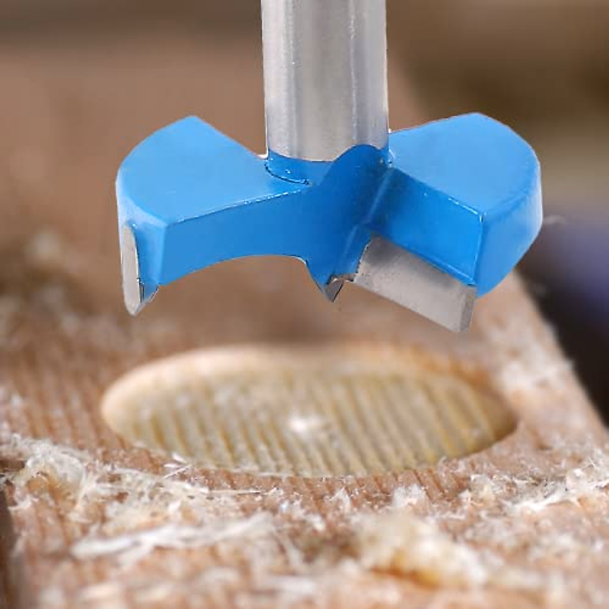 Qjaiune 1-1/16 Inch / 27mm Forstner Drill Bit, 1.0625 Inch Boring Bit Cutter Tungsten Carbide Wood Hole Saw Auger Opener, Woodworking Hole Opener Hinge Hole Cutter for Wood, Plastic, Plywood