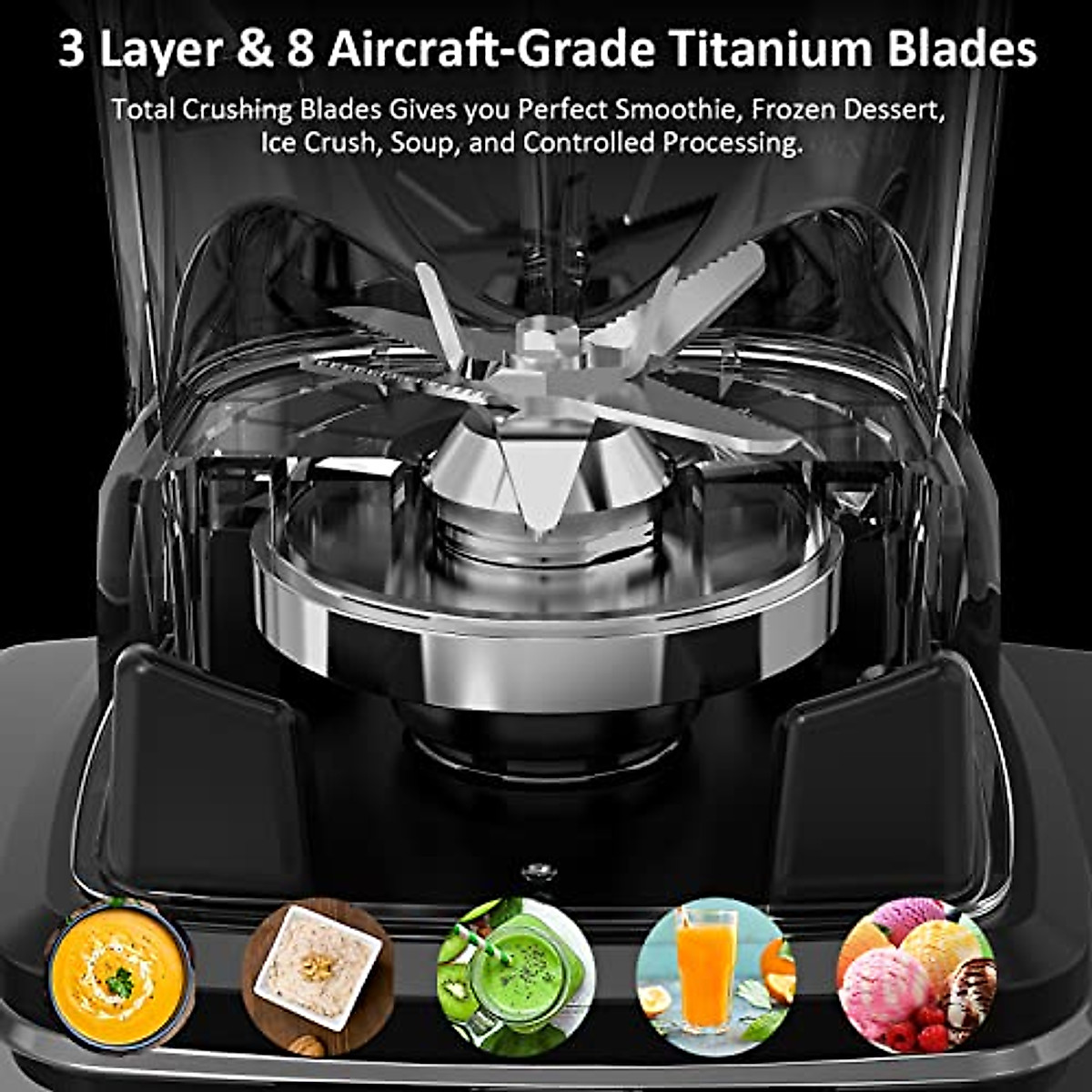 High-Powered 1450W Blender Smoothie Maker with Variable Speeds, Large Capacity Tritan Jar, 4 Preset Programs, Make Healthy Drinks & Meals Effortlessly