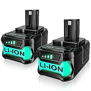 FERRYBOAT 7.0Ah High Performance P108 18V Battery Replacement for Ryobi Batteries,Compatible with Ryobi 18V ONE + Lithium ion Batteries P102 P103 P104 P105 P107 P109,2PACK