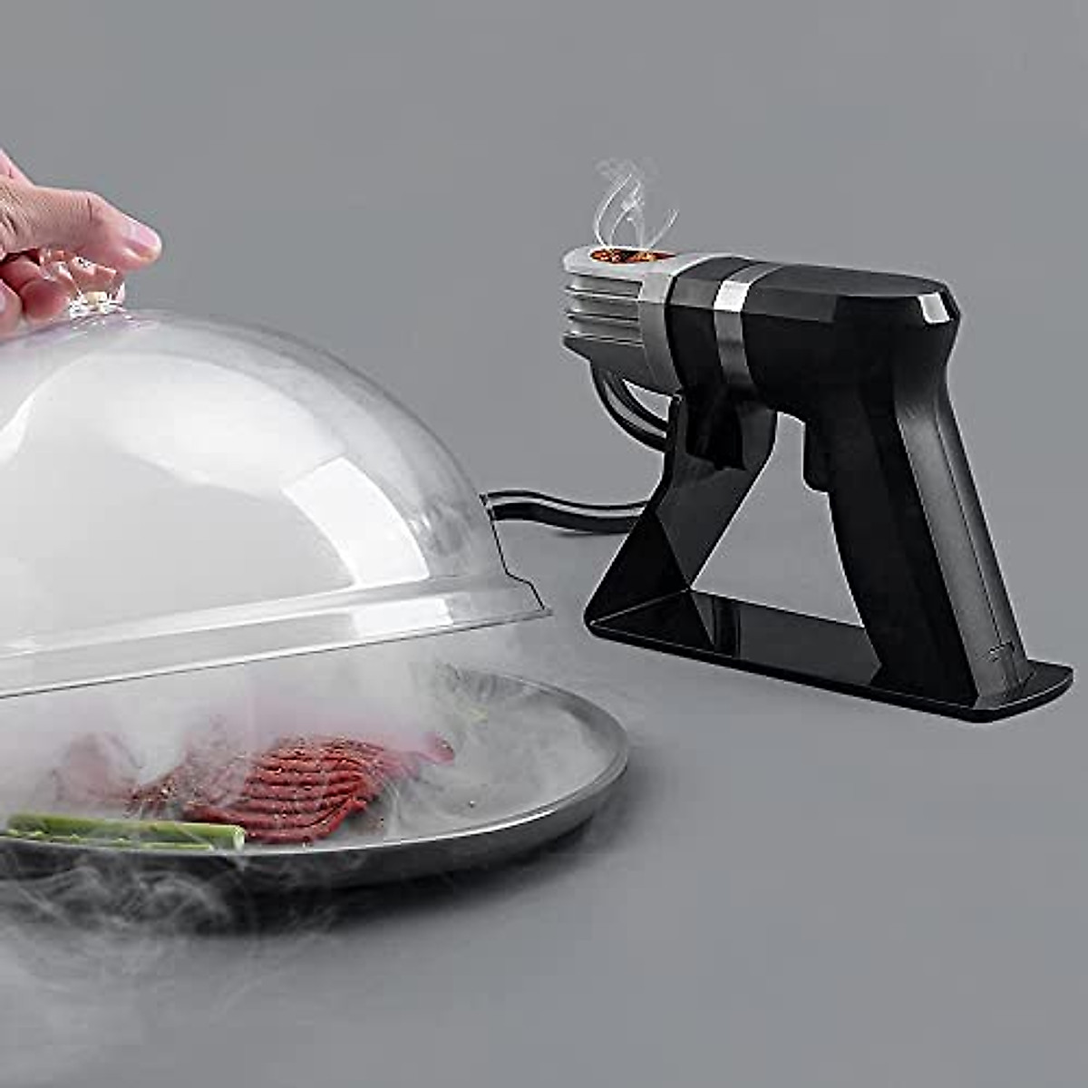 NEXT-SHINE Smoke Infuser Gun Starter Kit, Handheld Cocktail Smoker with 12 Inch Cloche, Accessories and Wood Chips, Cold Smoky Flavors for Food Drinks