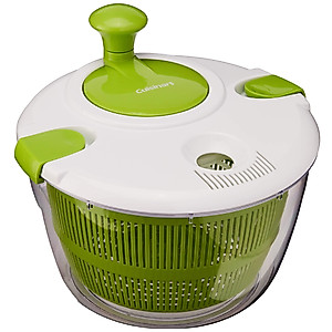Cuisinart DLC-2ABC Mini-Prep Plus 24-Ounce Food-Processors, 3 Cup, Brushed Chrome and Nickel & CTG-00-SAS 5-Quart Salad Spinner, White