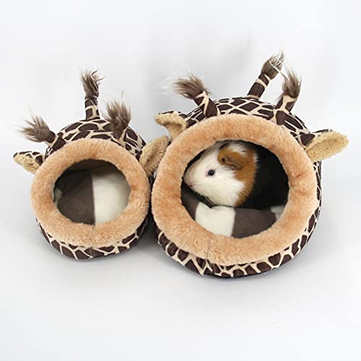 elegantstunning Pet Mini Cotton Nest,Cute Animal Shape Winter Warm Bed House Pet Accessories for Hamster Rabbit Guinea Pig L