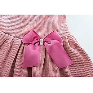 Dog Cute Dress Tutu Outfit Skirt with Flows Bowknot for Small Medium Girl Dogs Holiday Wedding Birthday Party (Pink, XL)