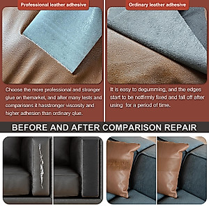 Leather Repair Patch Tape Kit, Self Adhesive Leather Repair for Furniture, Couch, Sofa, Car Seats,Office Chair,Vinyl Repair Kit.3.1inx60in