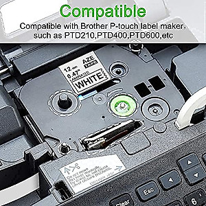 Replacement for Brother Ptouch TZe Label Tape Multicolor Bundle with Compatible TZe-231 Label Tapes, 0.47" x 26.2', Black on White/Orange/Red/Blue/Yellow/Green (Total 11-Pack)