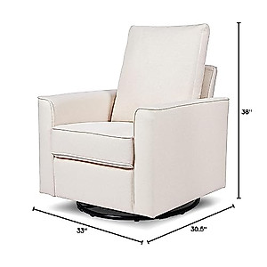 Million Dollar Baby Classic Alden Swivel Glider in Performace Cream Eco-Weave, Water Repellent & Stain Resistant, Greenguard Gold & CertiPUR-US Certified