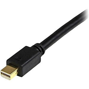 StarTech.com 3ft (0.9m) Mini DisplayPort to DVI Cable - Mini DP to DVI Adapter Cable - 1080p Video - Passive mDP 1.2 to DVI-D Single Link - mDP or Thunderbolt 1/2 Mac/PC to DVI Monitor (MDP2DVIMM3B)