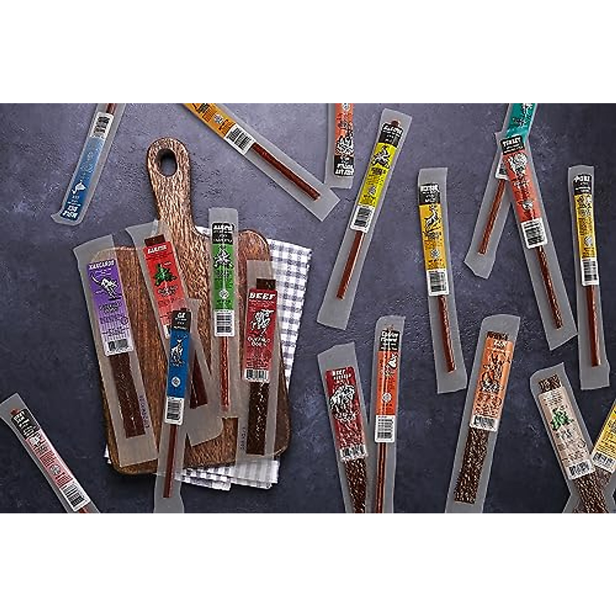 Jerky Dynasty The Ultimate 27-Piece Exotic Jerky with Gift Box - Buffalo Bob's Wild Game Jerky Variety Pack - Exclusive Flavors, Hefty Discount, Great for Stocking Stuffer & Protein Snack - Farm Raised