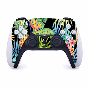 ITS A Skin Skins Compatible with Sony Playstation 5 Console Disc Edition - Protective Decal Overlay Stickers wrap Cover - Tropical Flowers Hibiscus Hawaii