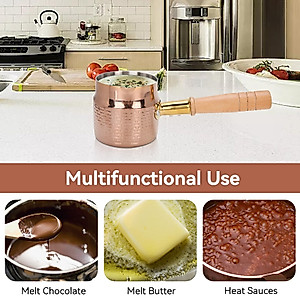 Saucepan Butter Warmer Stainless Steel Saucepan Pot, 13.5 Oz Milk Butter Warmer Pot Melting Pan Small Sauce Pan Coffee Tea Soup Warming Butter Melting Pot for Stove Top, Dishwasher Safe