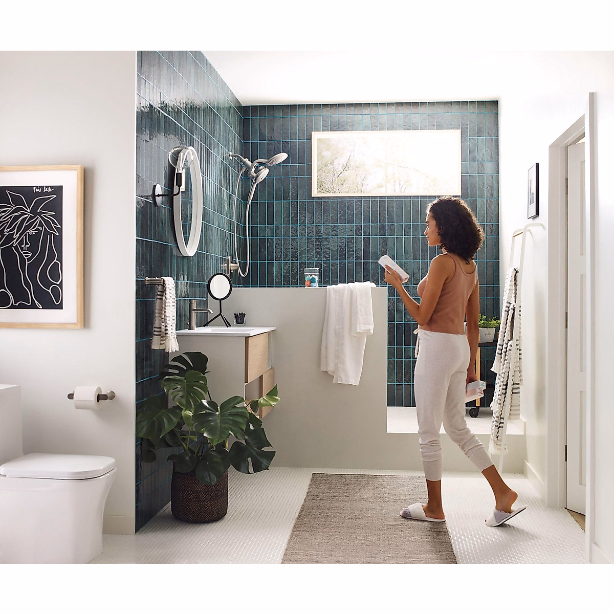 Moen IN208C2SRN Aromatherapy Combination Handshower and Rainshower with INLY Shower Capsules, Spot Resist Brushed Nickel