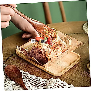 YARNOW 1 Set Dessert Cake Pan Bakery Stand Holder Fruit Platter Server Rustic Cupcake Stand Cake Serving Platter Steak Display Stands Wood charcuterie Board Dish Bamboo Bell Shaped