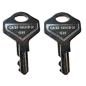 M-S Cash Drawer 010 Key for Drawers with 010R or 010L Locks - Fits Many POS Registers, Chrome