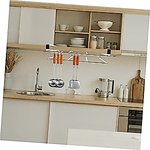 UPKOCH Kitchen Cutting Board Rack Mug Stand Wall Storage Shelf Wall Pot Rack Chopping Board Organizer Hanging Storage Baskets Pan Lid Organizer Chopping Board Organizer for Cabinet Silver