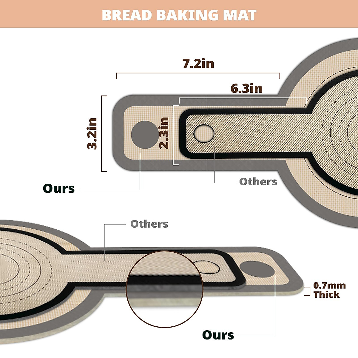 Silicone Bread Sling for Dutch Oven, 2 PCS Non-Stick & Easy Clean Reusable Silicone Bread Baking Mat with Long Handles, Easy to Transfer Sourdough Bread