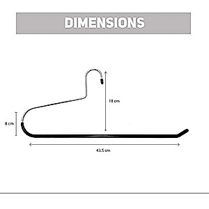 BuyDBest -Stainless Steel Hanger Set of 9, Heavy Duty Hanger, Hanger for Bedspreads, tablecloths, linens, Large Towels, Cloth Hanger, Blanket Hanger