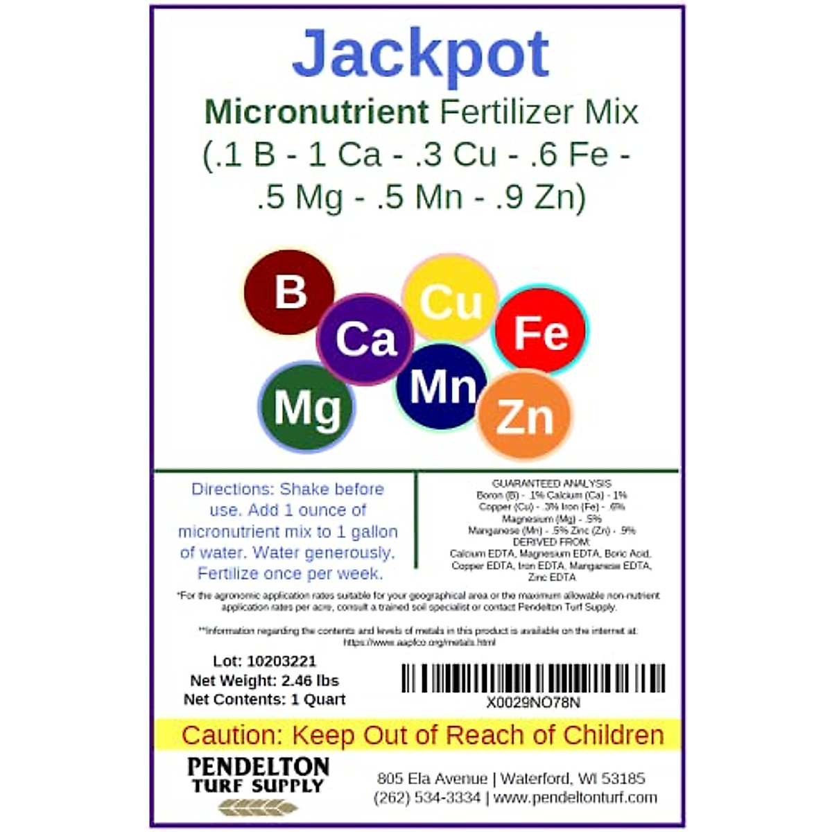 Jackpot Micronutrient Liquid Fertilizer Mix | Indoor & Outdoor | for Plants, Flowers, Vegetable Gardens, Trees, Shrubs & Lawns (32oz)