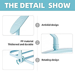 Pants Hangers Space Saving,3 Pack Multifunctional Pants Rack Hanger,Rotatable Closet Storage Organizer with Anti-Slip Design for Pants Jeans Scarf Towels Shoes,Travel Essentials