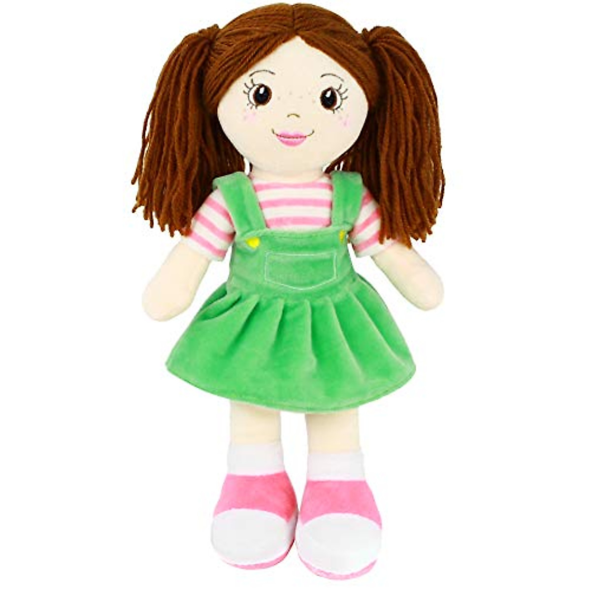 Playtime by Eimmie 14” Soft Baby Doll - Plush Rag Dolls for 2 Year Old Girls & Boys, Toddler & Infants - Washable & Sensory Fabric Body - 3pc Set