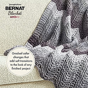 Bernat Blanket Ombre Eggplant Ombre Yarn - 2 Pack of 300g/10.5oz - Polyester - 6 Super Bulky - 220 Yards - Knitting/Crochet