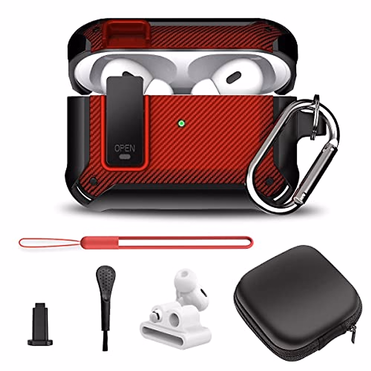 [7in1 Set] for AirPods Pro 2nd Generation Case 2022, with Secure Lock ...