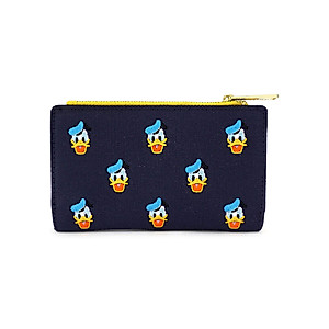 Loungefly x Disney Donald Duck All-Over Print Embroidered Canvas Zip Wallet, Multicolored, One Size